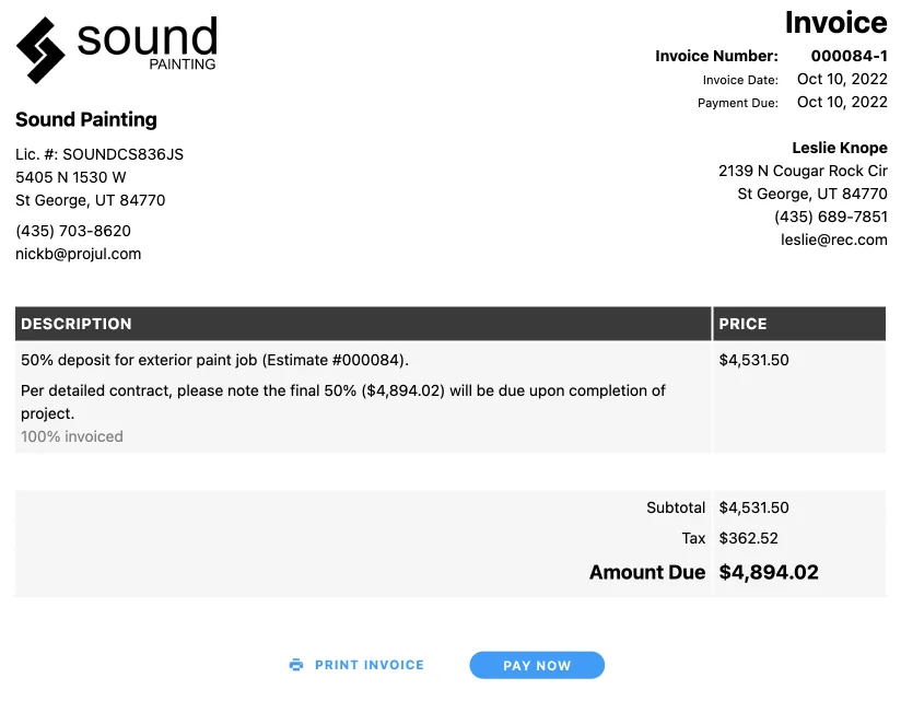 Software for Painting Companies | Projul