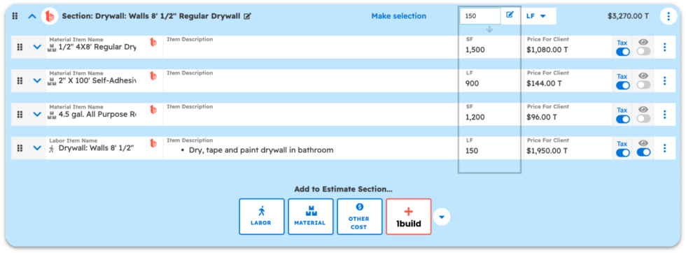 Construction Estimating Assemblies | Projul